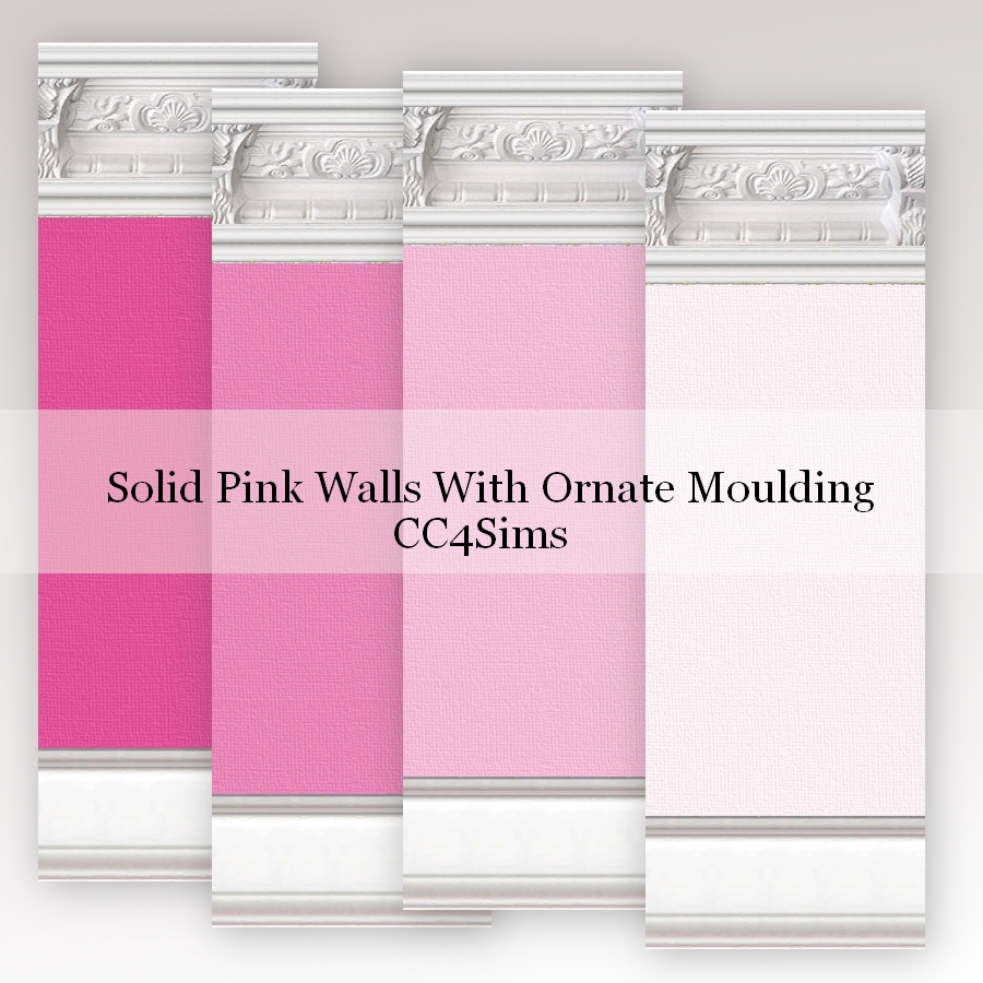 Solid Pink Walls With Ornate Molding - The Sims 4 Build / Buy - CurseForge