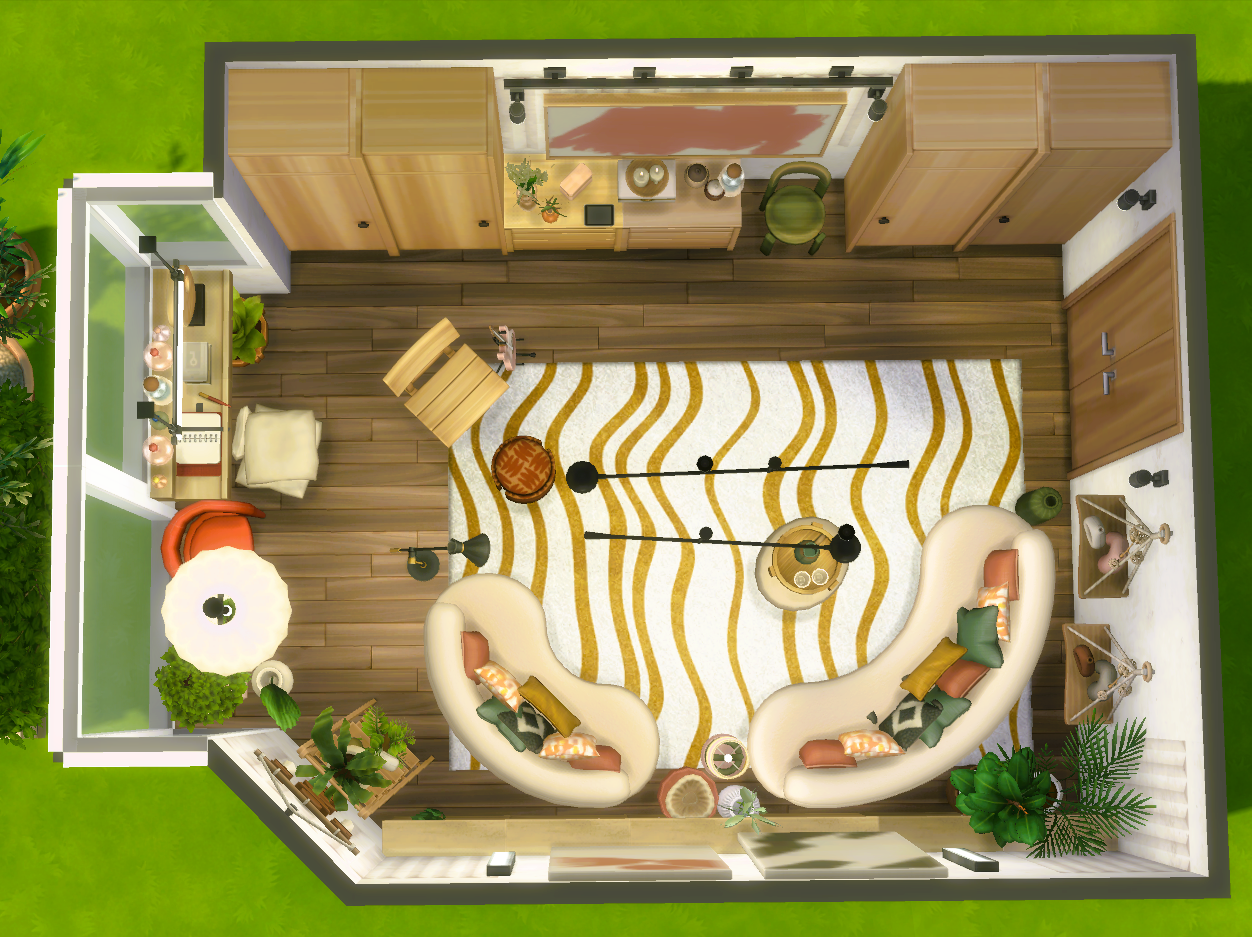 Geometry - Colorful Modern Living Room - The Sims 4 Rooms / Lots ...