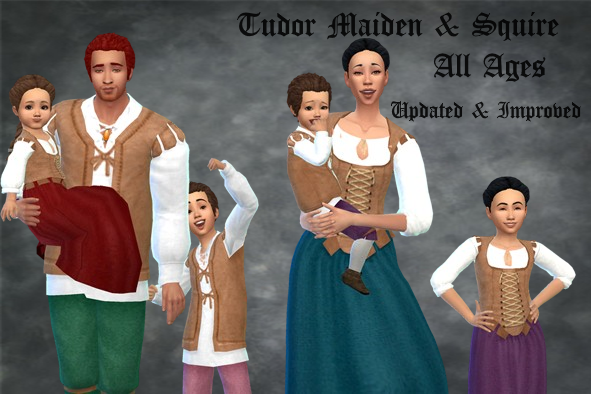 Tudor Maiden Outfit - Plain - The Sims 4 Create a Sim - CurseForge