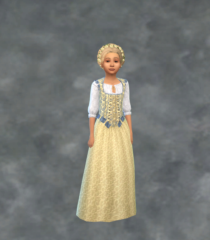 Tudor Maiden Dress Fancy Version for All Ages - The Sims 4 Create a Sim ...