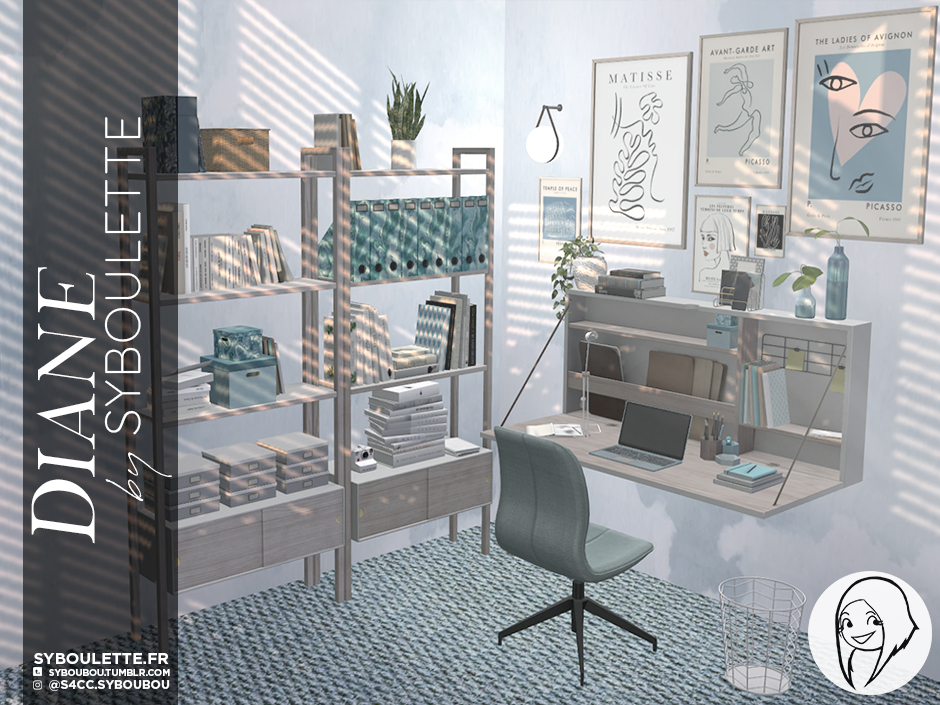 Diane office set (2021) - The Sims 4 Build / Buy - CurseForge