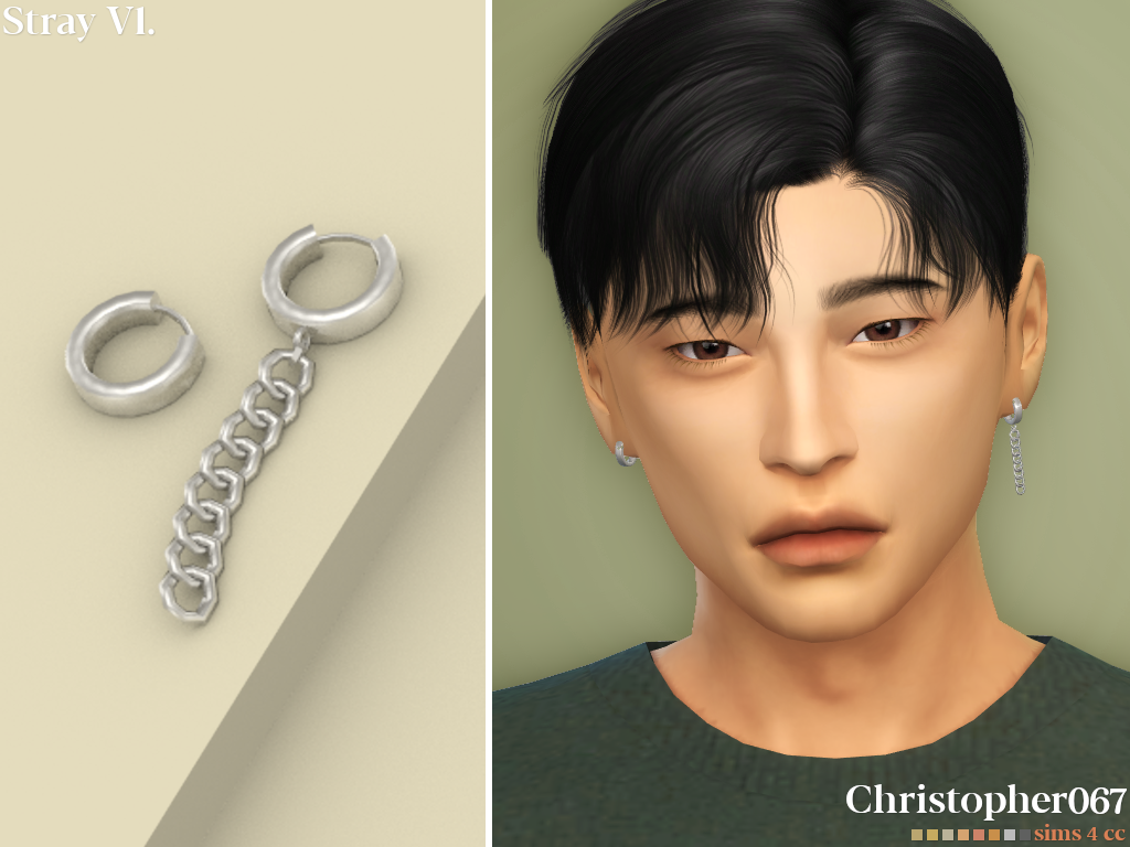 Stray Earrings V1 & V2 - The Sims 4 Create a Sim - CurseForge