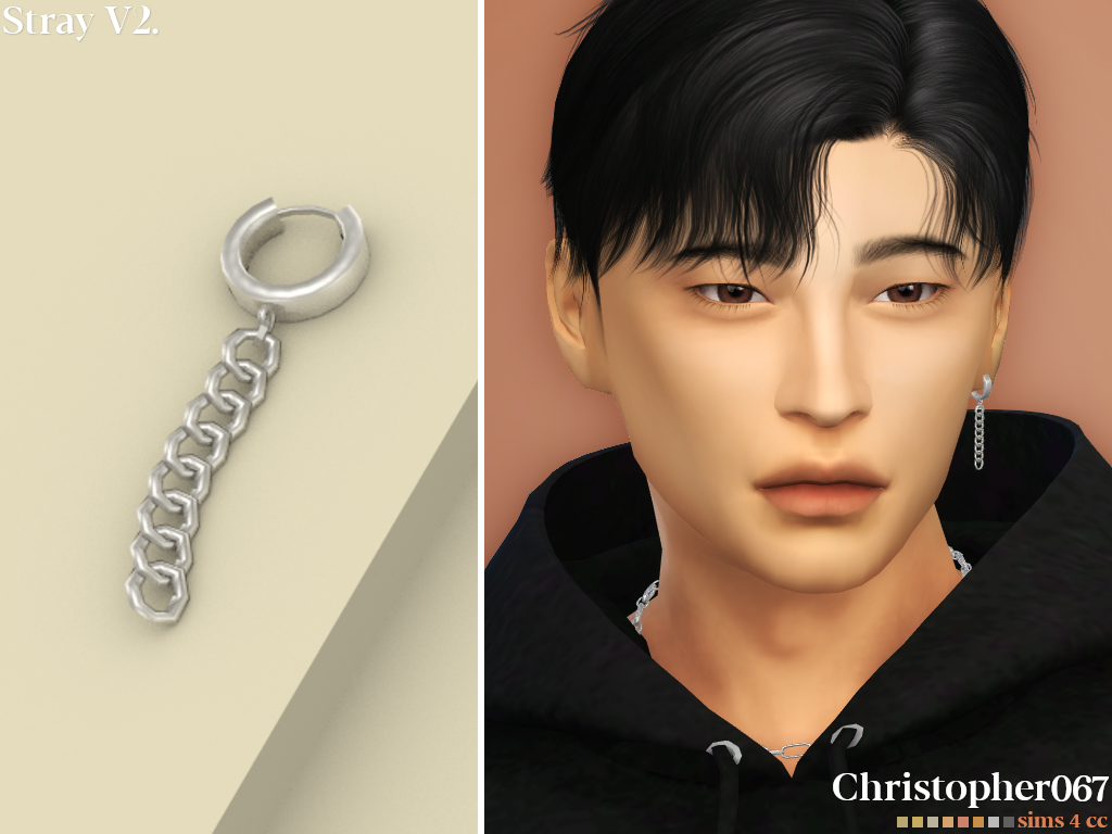 Stray Earrings V1 & V2 - The Sims 4 Create a Sim - CurseForge