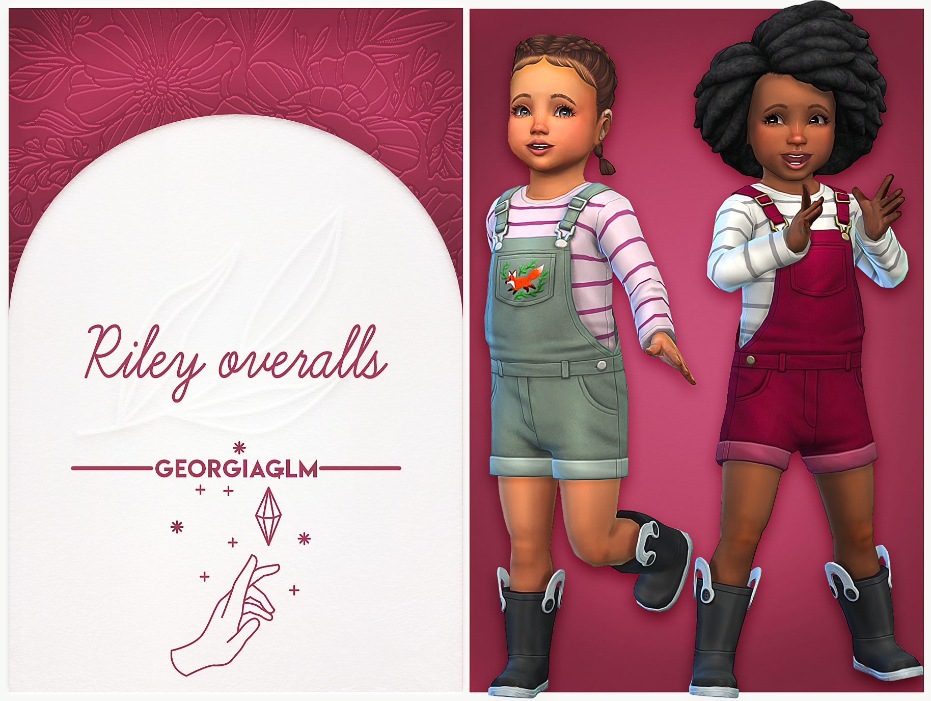 Georgiaglm - Riley Overalls - Toddler - The Sims 4 Create a Sim ...