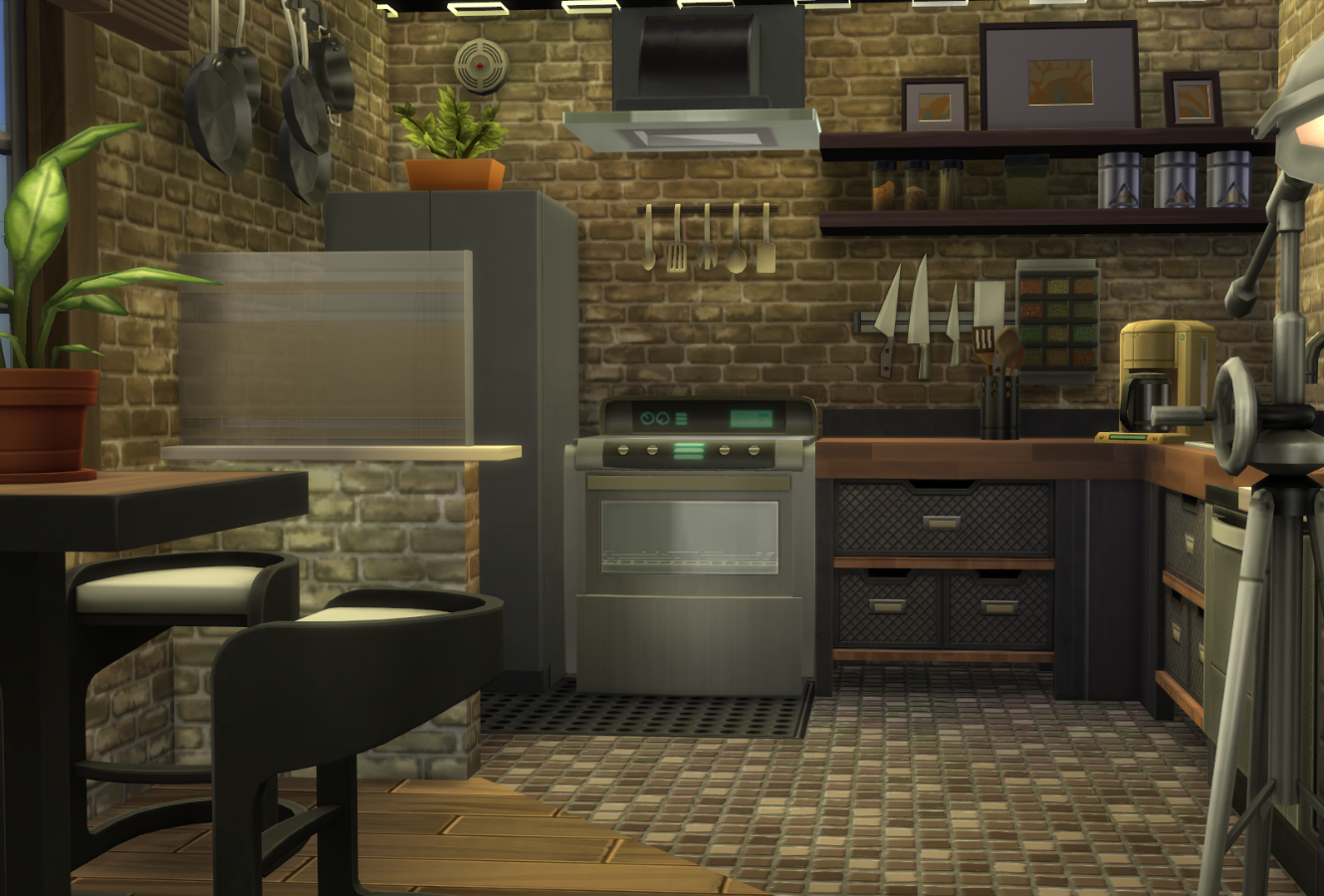 Industrial Kitchen Sims 4 Cc The Sims Resource Cozy Design Kitchen