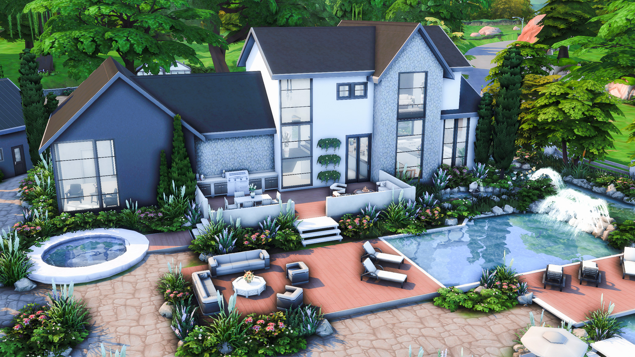 Modern Family Farmhouse - The Sims 4 Rooms / Lots - CurseForge