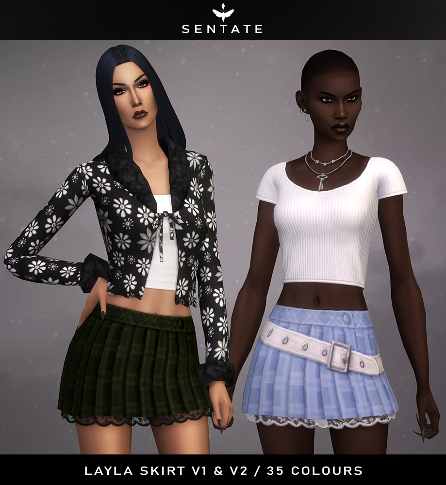 Layla Skirt (2 Versions) - The Sims 4 Create a Sim - CurseForge