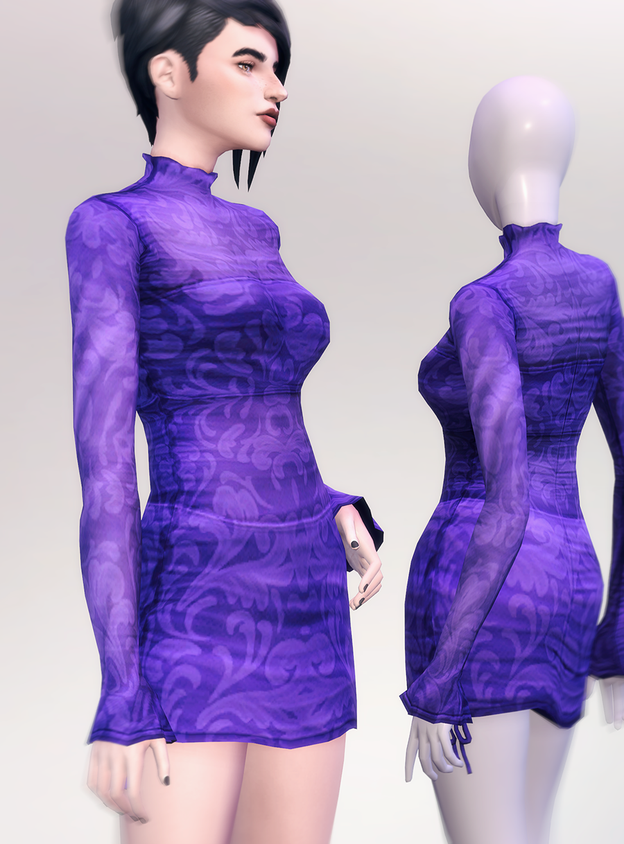 Pattern Tweak - A Sheer Mini Dress Set - The Sims 4 Create a Sim ...