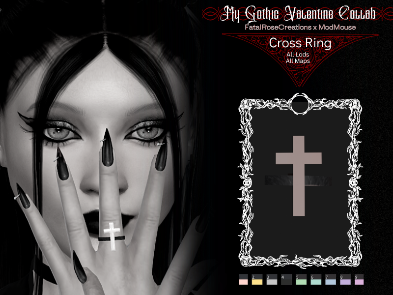 Fatal Rose Creations My Gothic Valentine Collab Pack - The Sims 4 ...