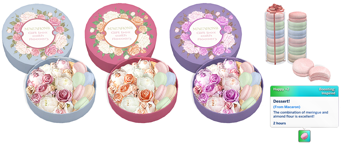 Cajas de "Macaron" para regalo de S&S Traducido al español by LizzySims ...