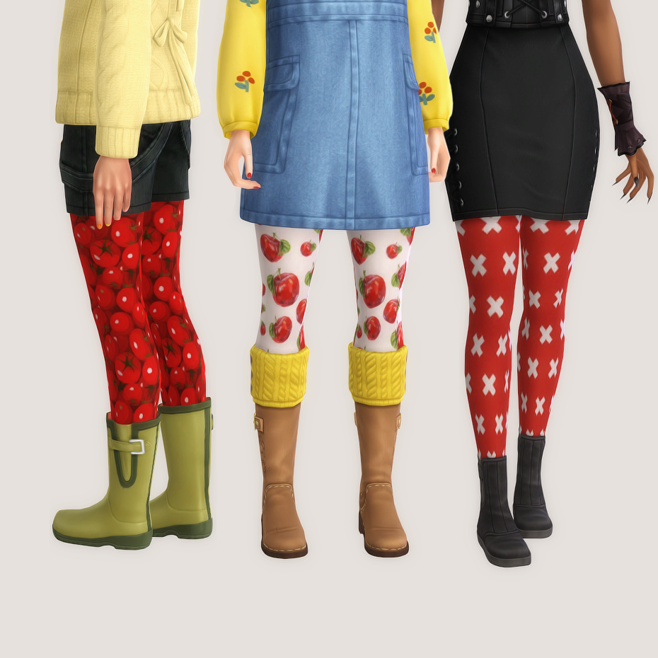 Red Pattern Tights - The Sims 4 Create a Sim - CurseForge