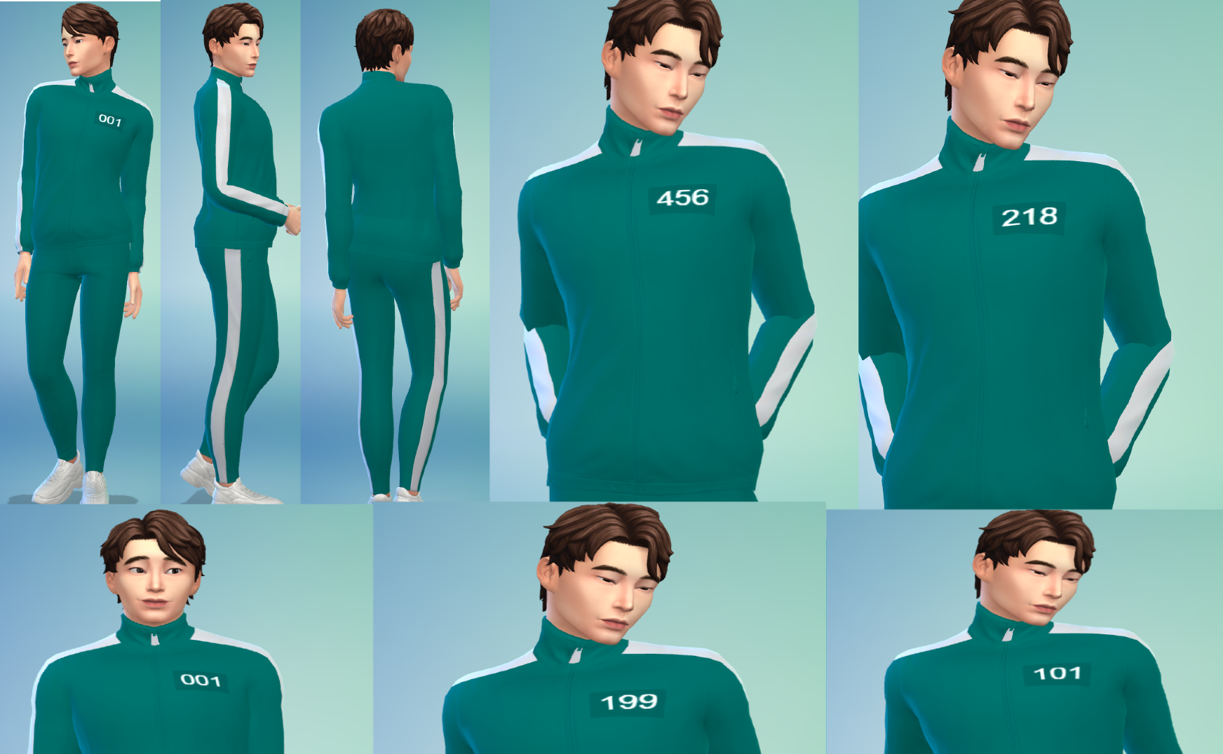 Squid Game Sports Outfits For Male And Female - The Sims 4 Create a Sim ...