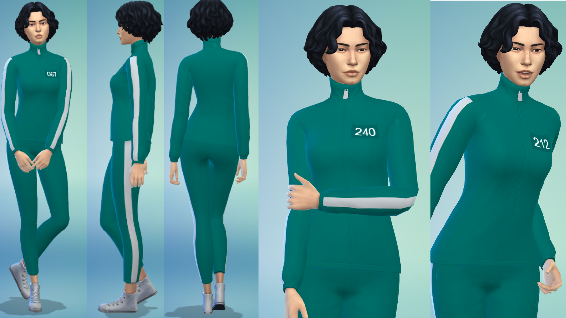 Squid Game Sports Outfits For Male And Female - The Sims 4 Create a Sim ...