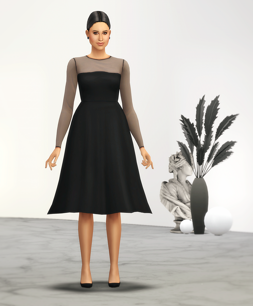 Mesh Flared dress - The Sims 4 Create a Sim - CurseForge