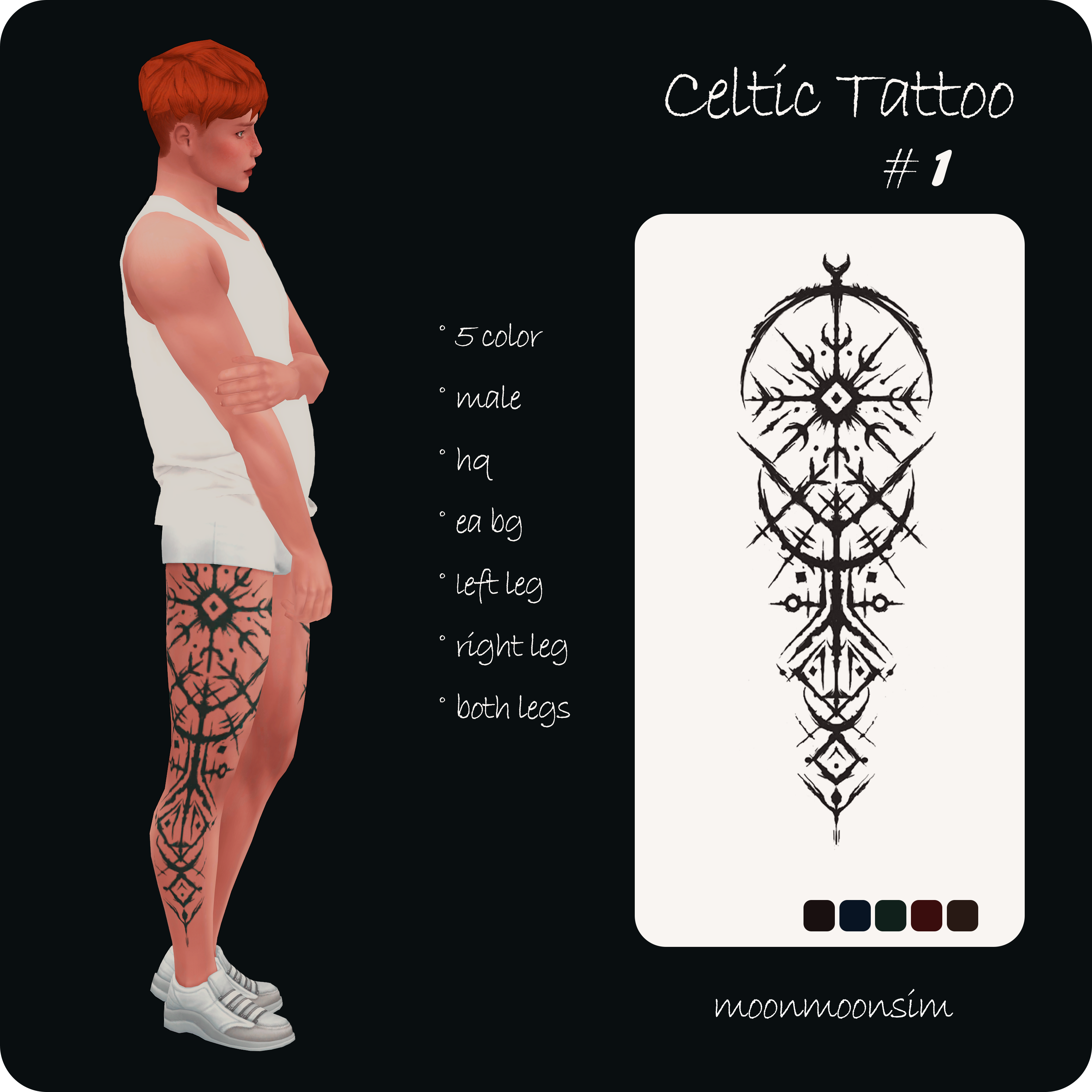 Celtic Tattoo 1 - The Sims 4 Create a Sim - CurseForge