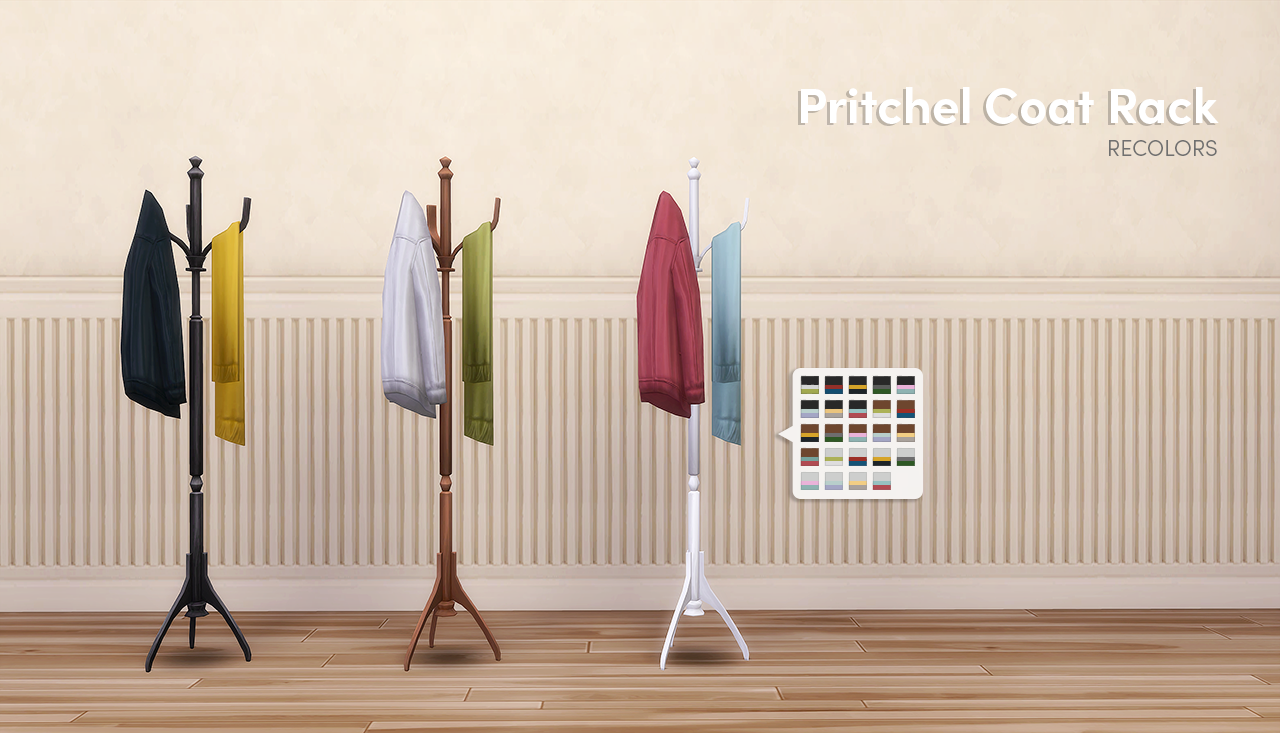 Pritchel Coat Rack Recolors - The Sims 4 Build / Buy - CurseForge