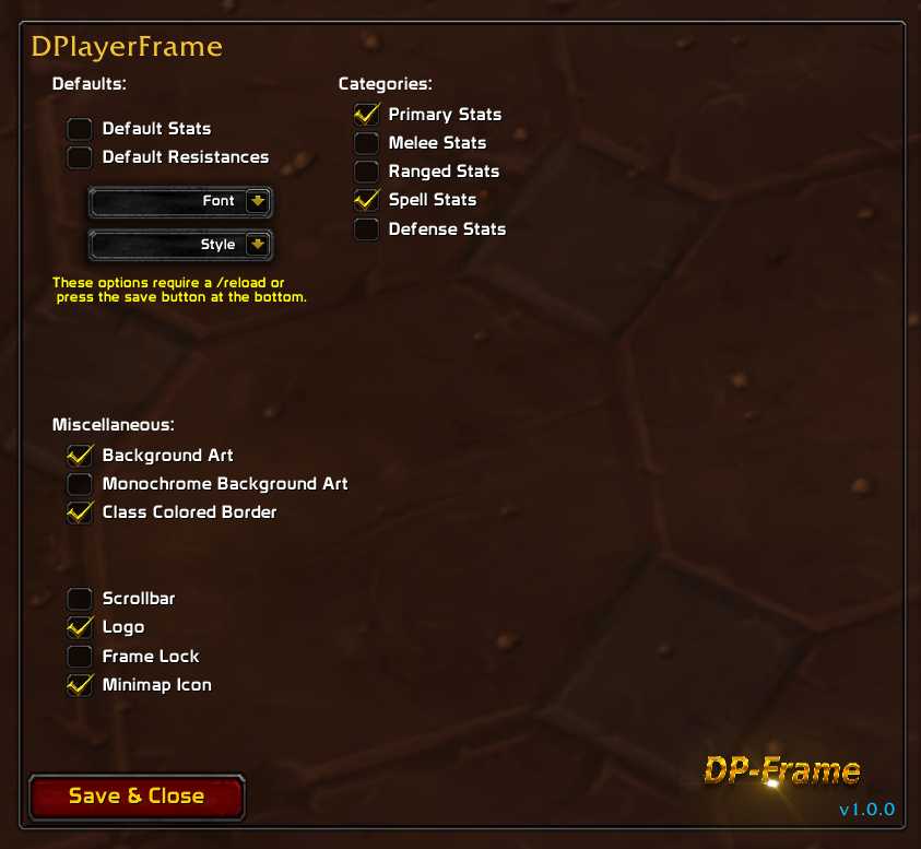 DPlayerFrame - World of Warcraft Addons - CurseForge
