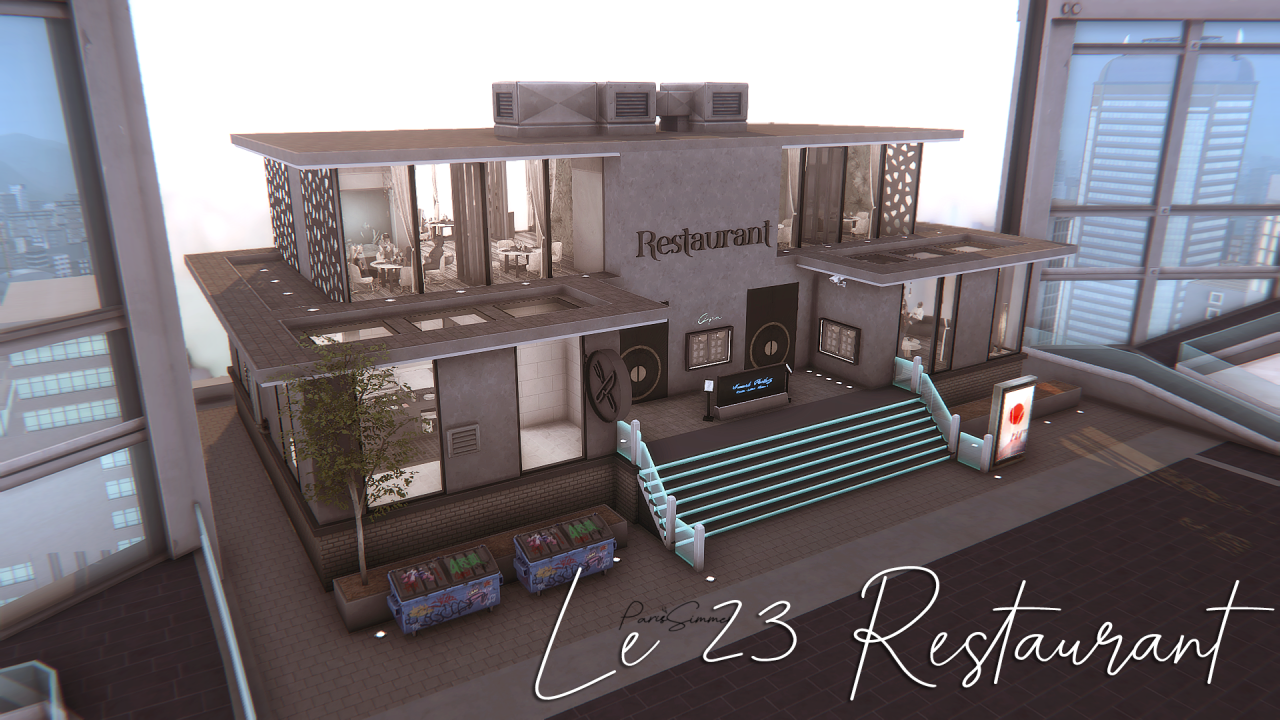 (ParisSimmer) - Le 23 Restaurant (CC) - The Sims 4 Rooms / Lots ...
