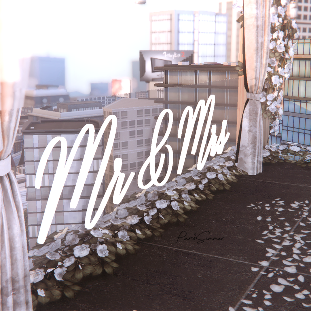 (ParisSimmer) - Mr & Mrs Neon Sign - The Sims 4 Build / Buy - CurseForge