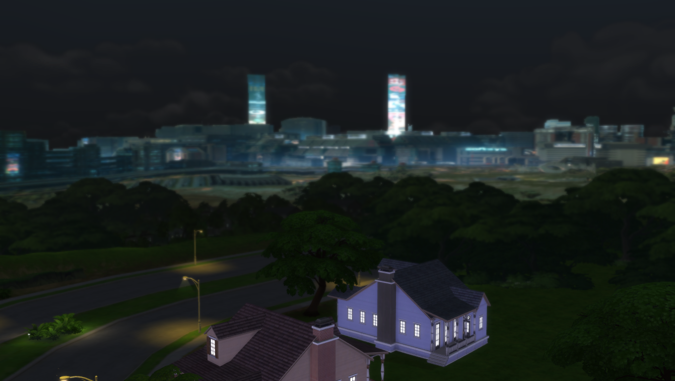 Night City skybox replacer - Screenshots - The Sims 4 Mods - CurseForge