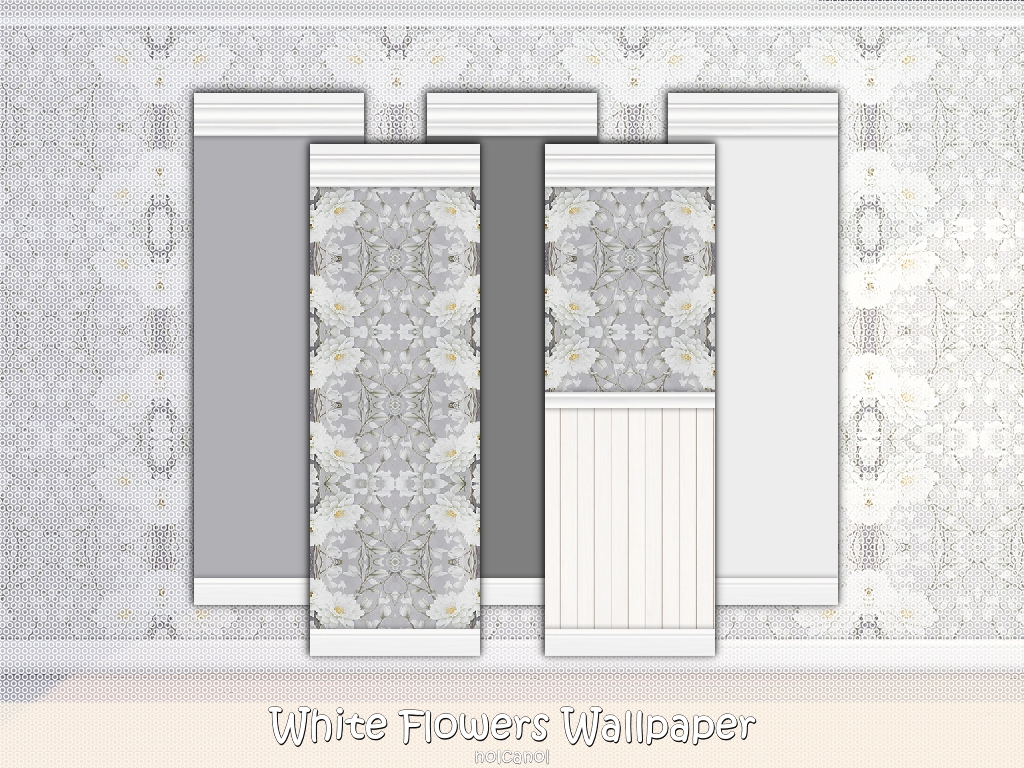 White Flowers Wallpaper - The Sims 4 Build / Buy - CurseForge