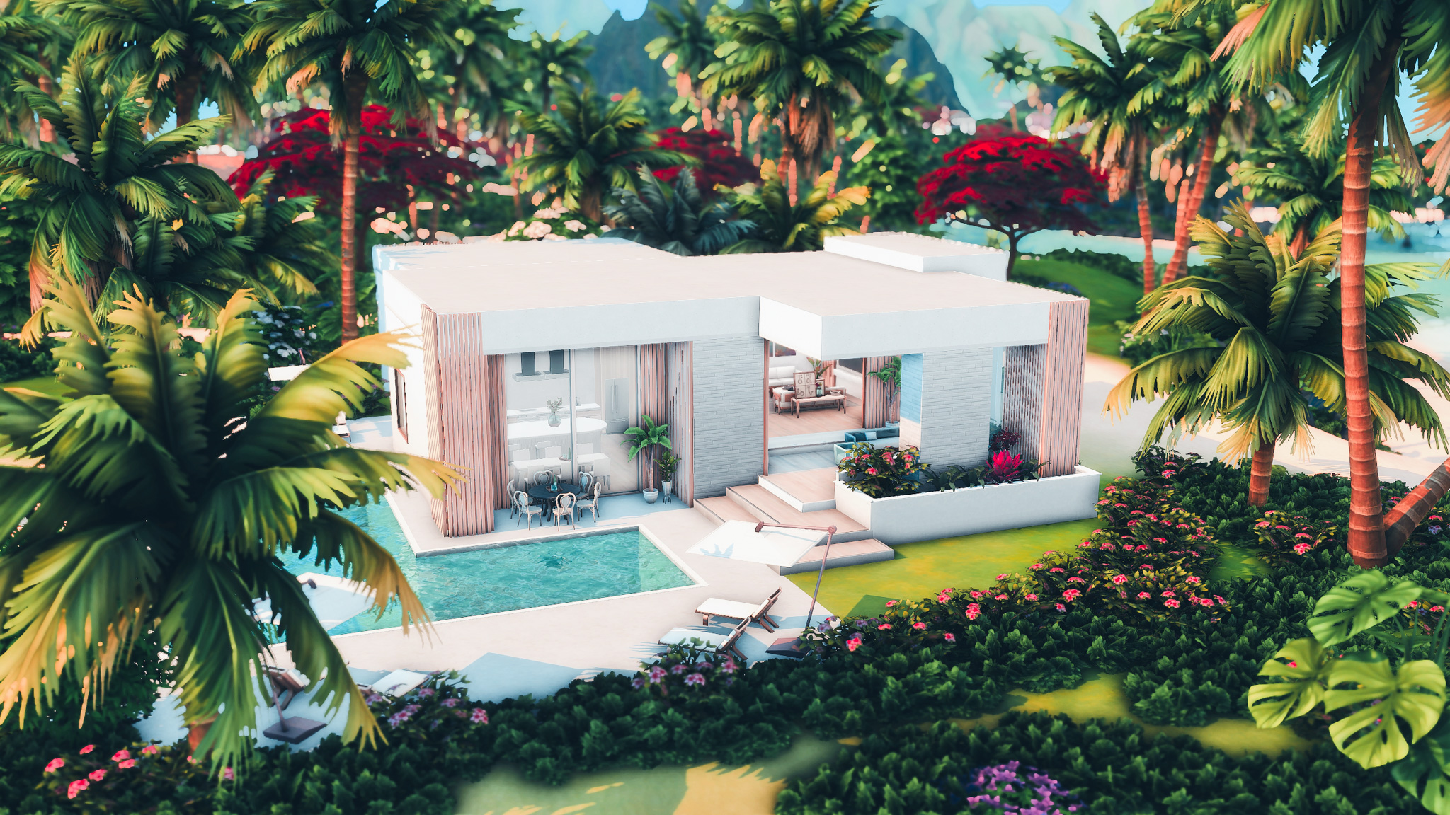 Beach Sims 4 Built A Modern Beach Mansion In Sulani! : R/Sims4