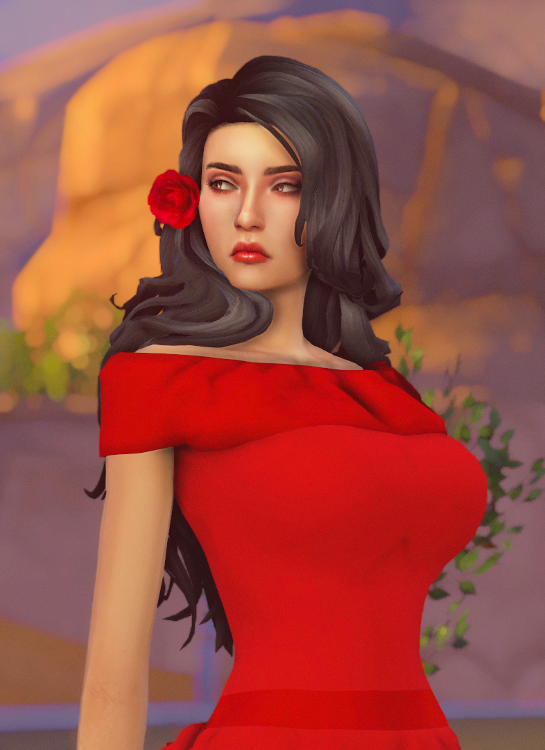 Rosalyn hair + rose accessory - The Sims 4 Create a Sim - CurseForge
