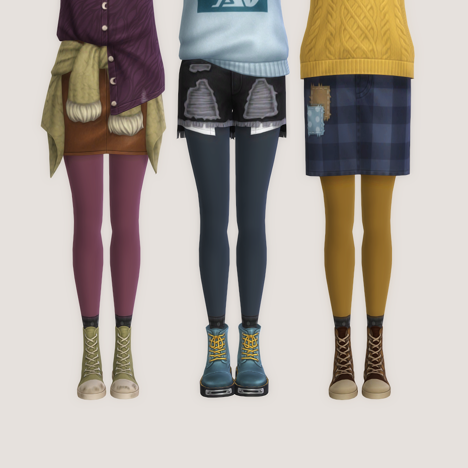 Moonwood Solid Color Tights - The Sims 4 Create a Sim - CurseForge