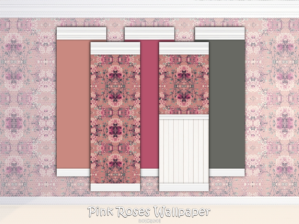 Pink Roses Wallpaper - Gallery - The Sims 4 Build / Buy - CurseForge