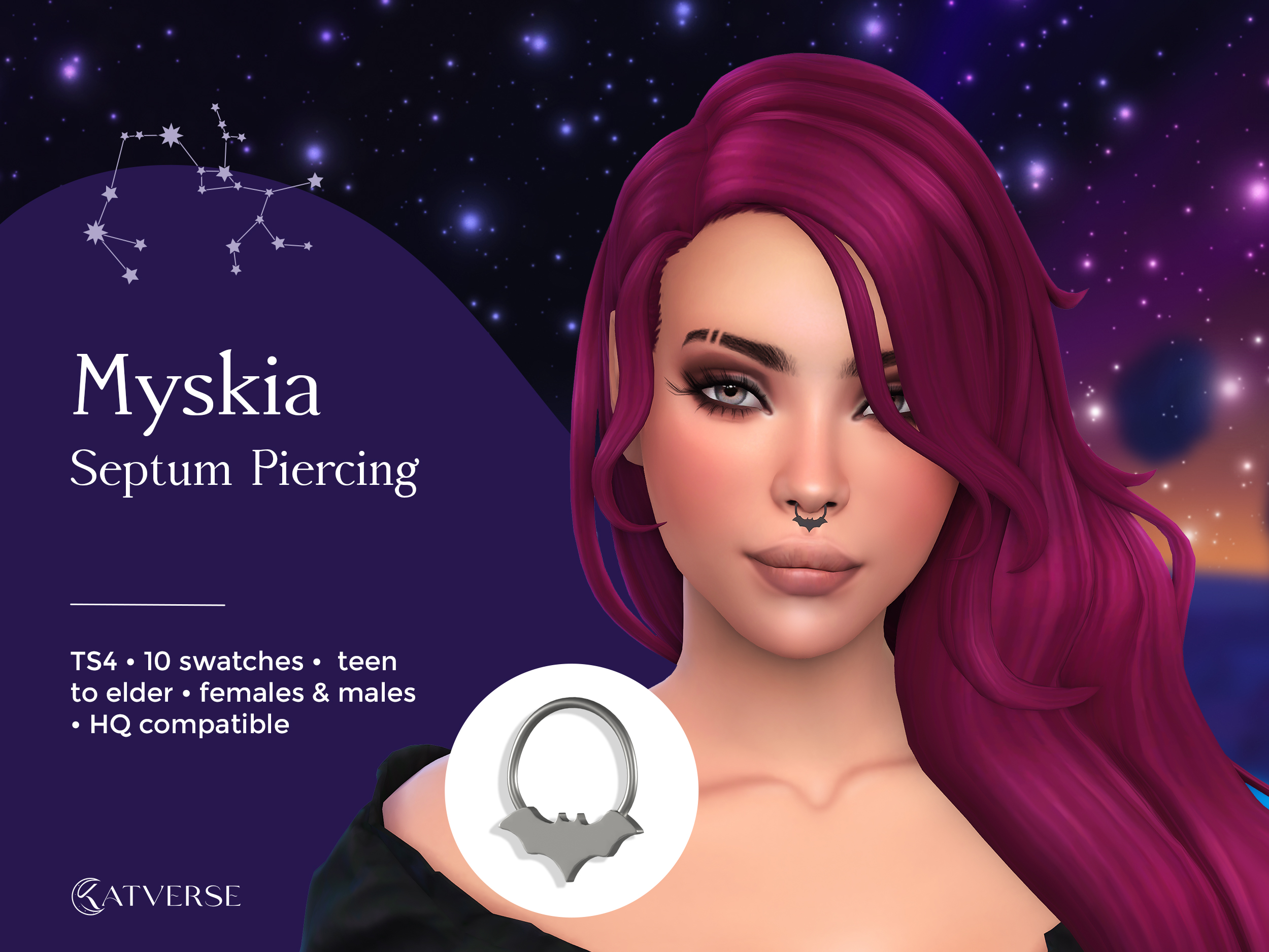 Myskia Septum Piercing - The Sims 4 Create a Sim - CurseForge