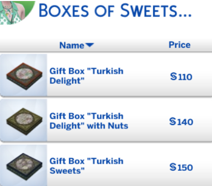 Gift boxes with Turkish Sweets - The Sims 4 Mods - CurseForge
