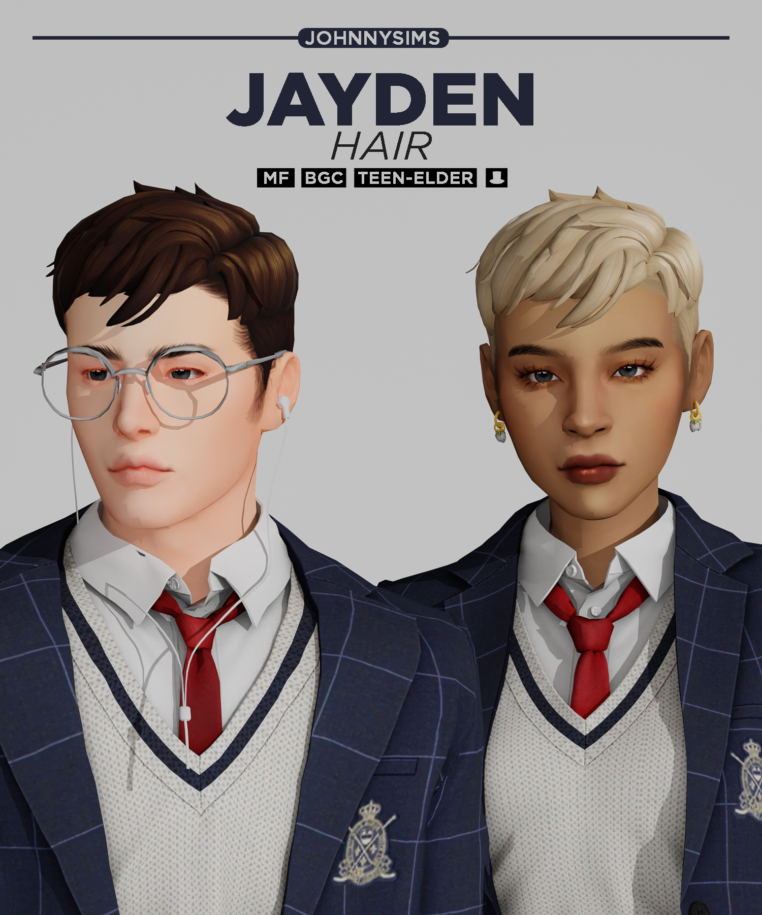 Jayden Hair - The Sims 4 Create a Sim - CurseForge