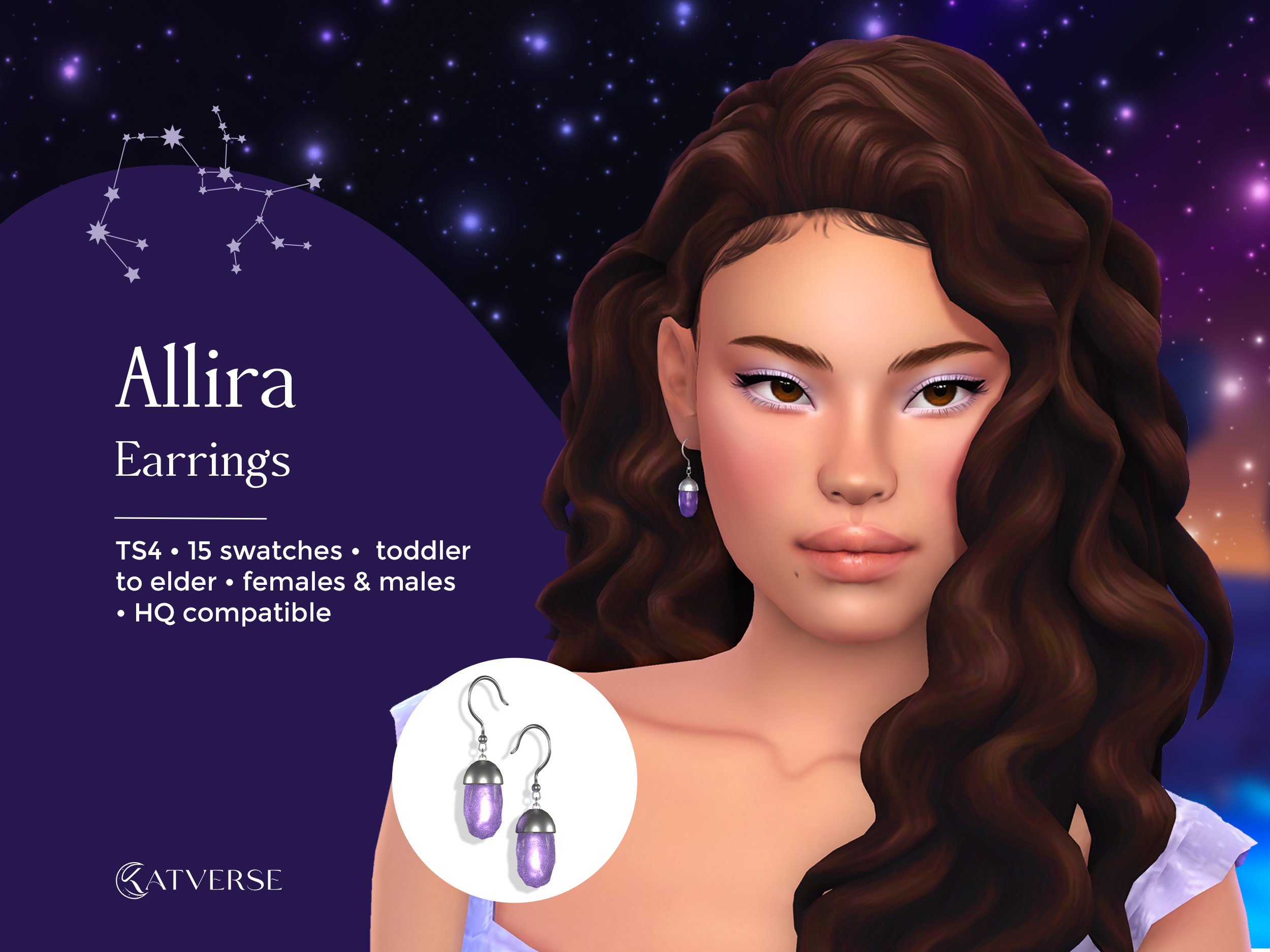 Allira Earrings - The Sims 4 Create a Sim - CurseForge
