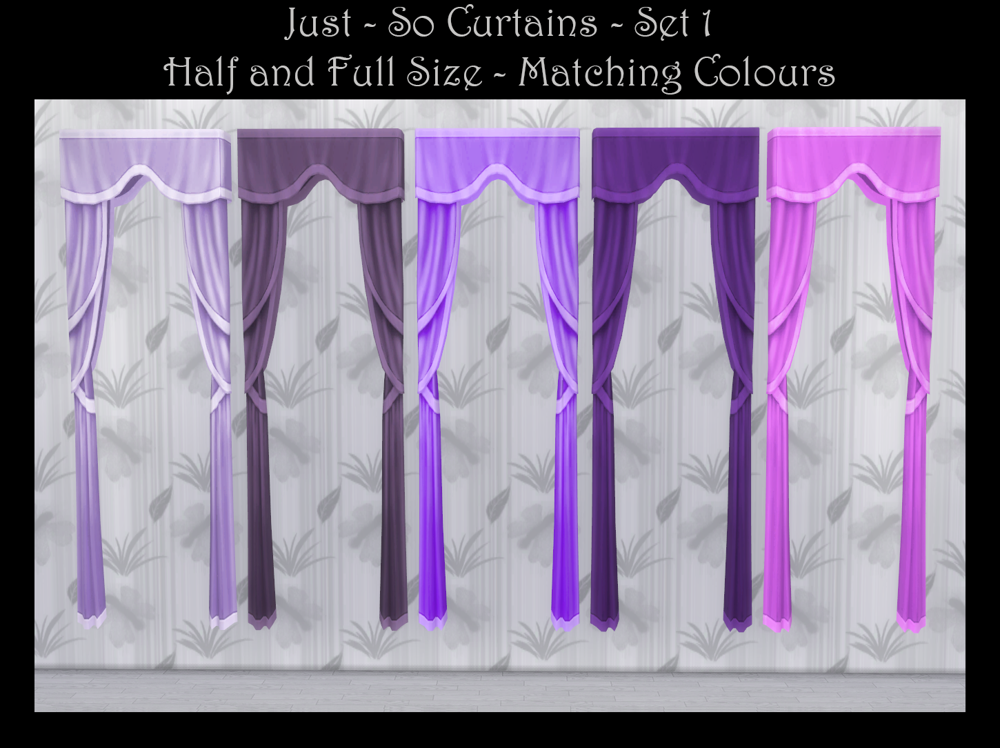 Just-So Curtains - Regular and Half-size - The Sims 4 Build / Buy ...