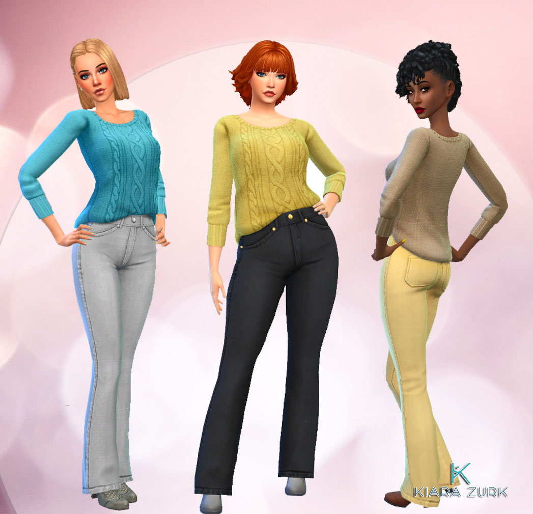 Cable-Knit Sweater Set - The Sims 4 Create a Sim - CurseForge