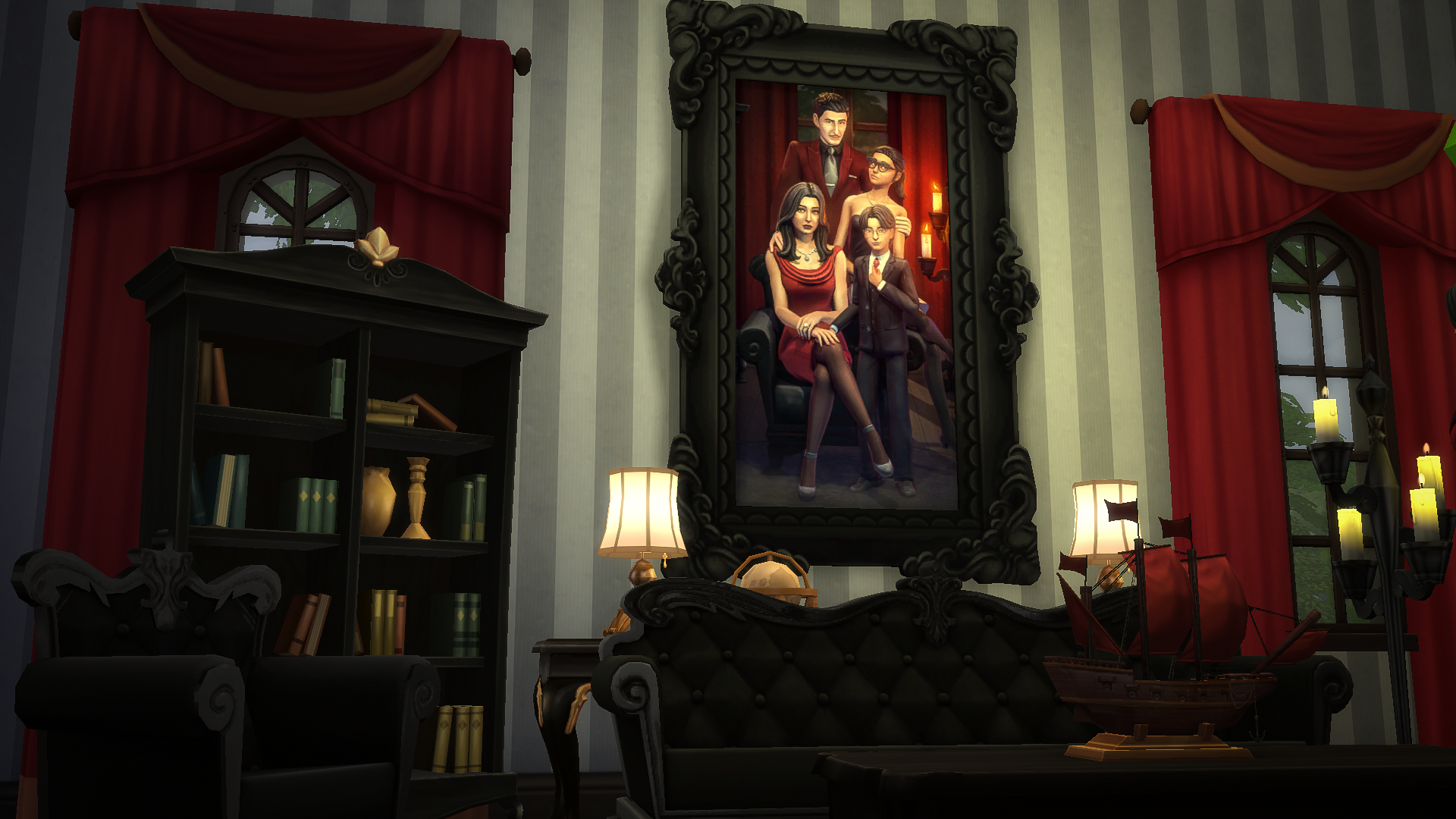 The Goth Family Portrait - The Sims 4 Build / Buy - CurseForge