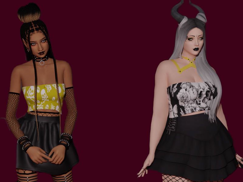 FatalRoseCreations Gothic Tube Top - Gallery - The Sims 4 Create a Sim ...