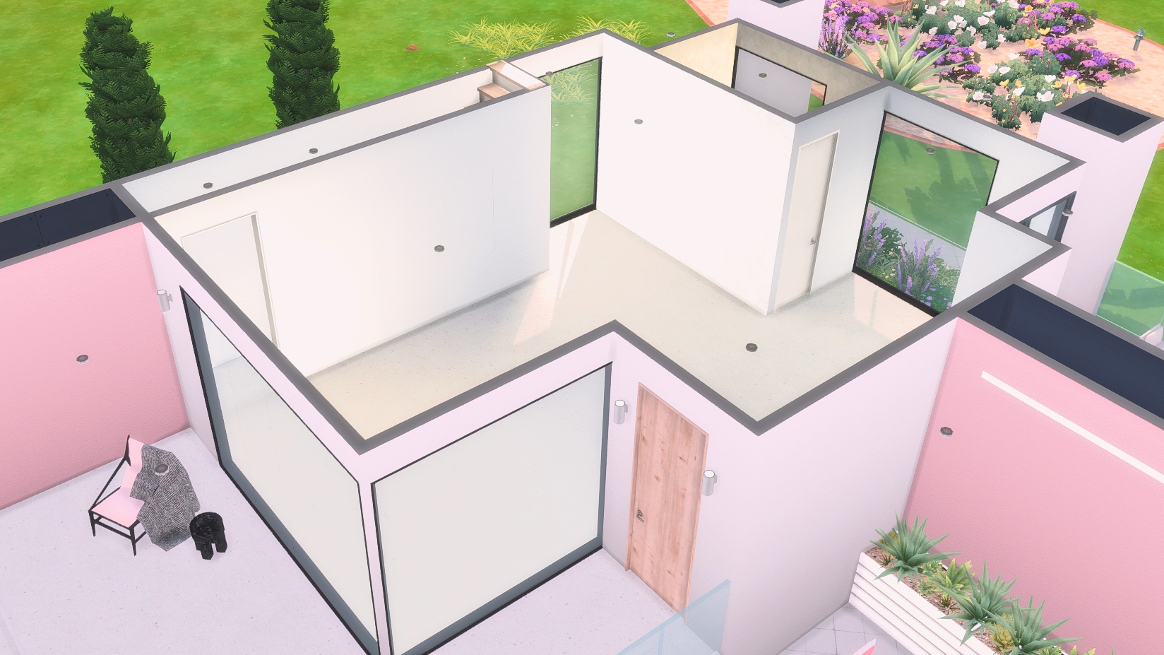 Modern Pink Tiny Home (Shell Only) +CC - The Sims 4 Rooms / Lots ...