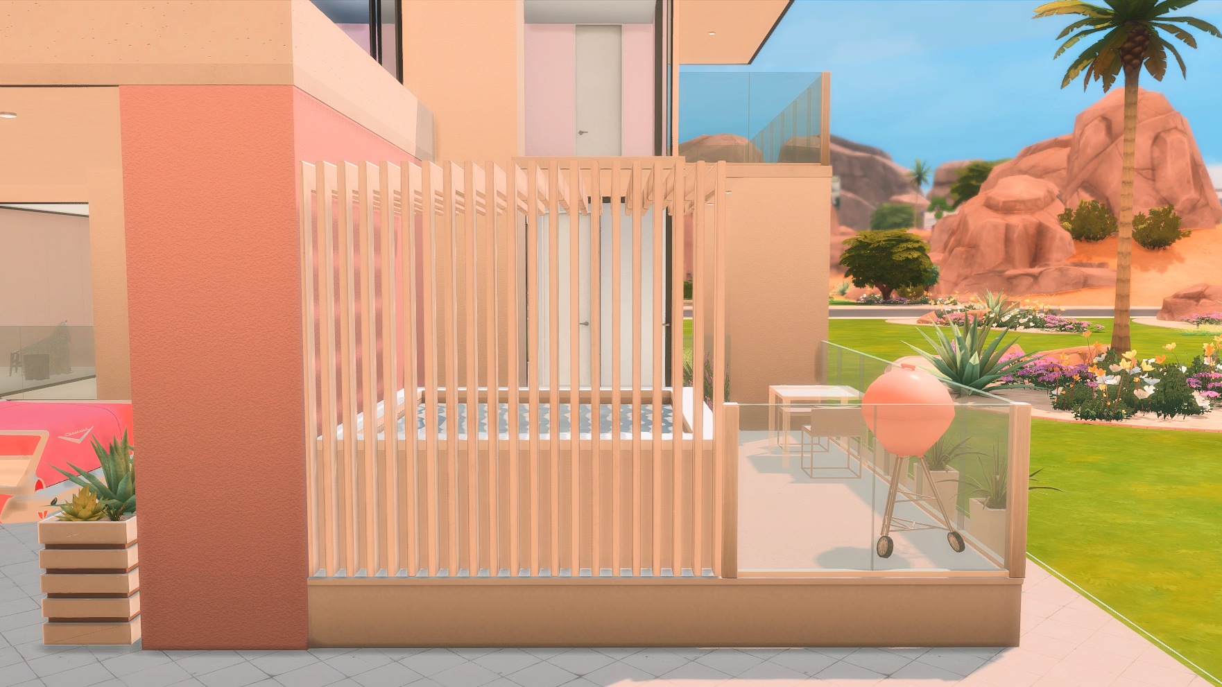 Modern Pink Tiny Home (Shell Only) +CC - The Sims 4 Rooms / Lots ...
