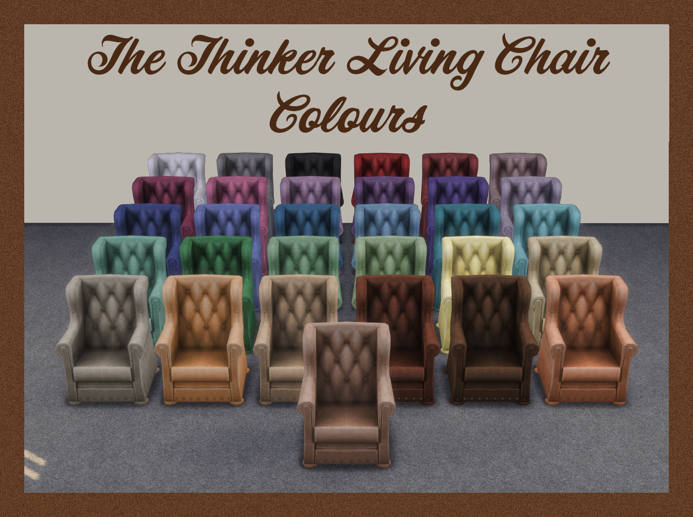 The Thinker Living Chair Retextured and Unlocked - The Sims 4 Build ...