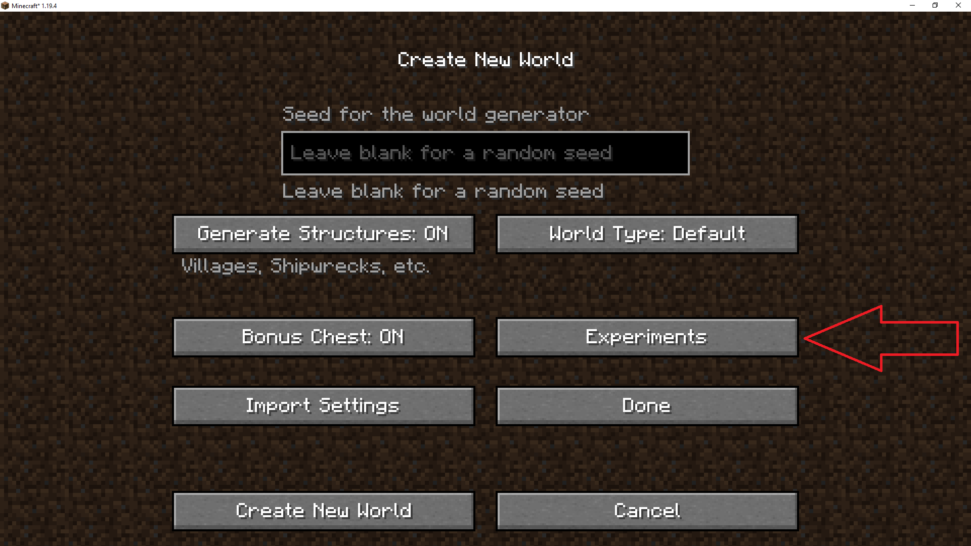 Disable New Create World Menu - Fabric - Minecraft Mods - CurseForge