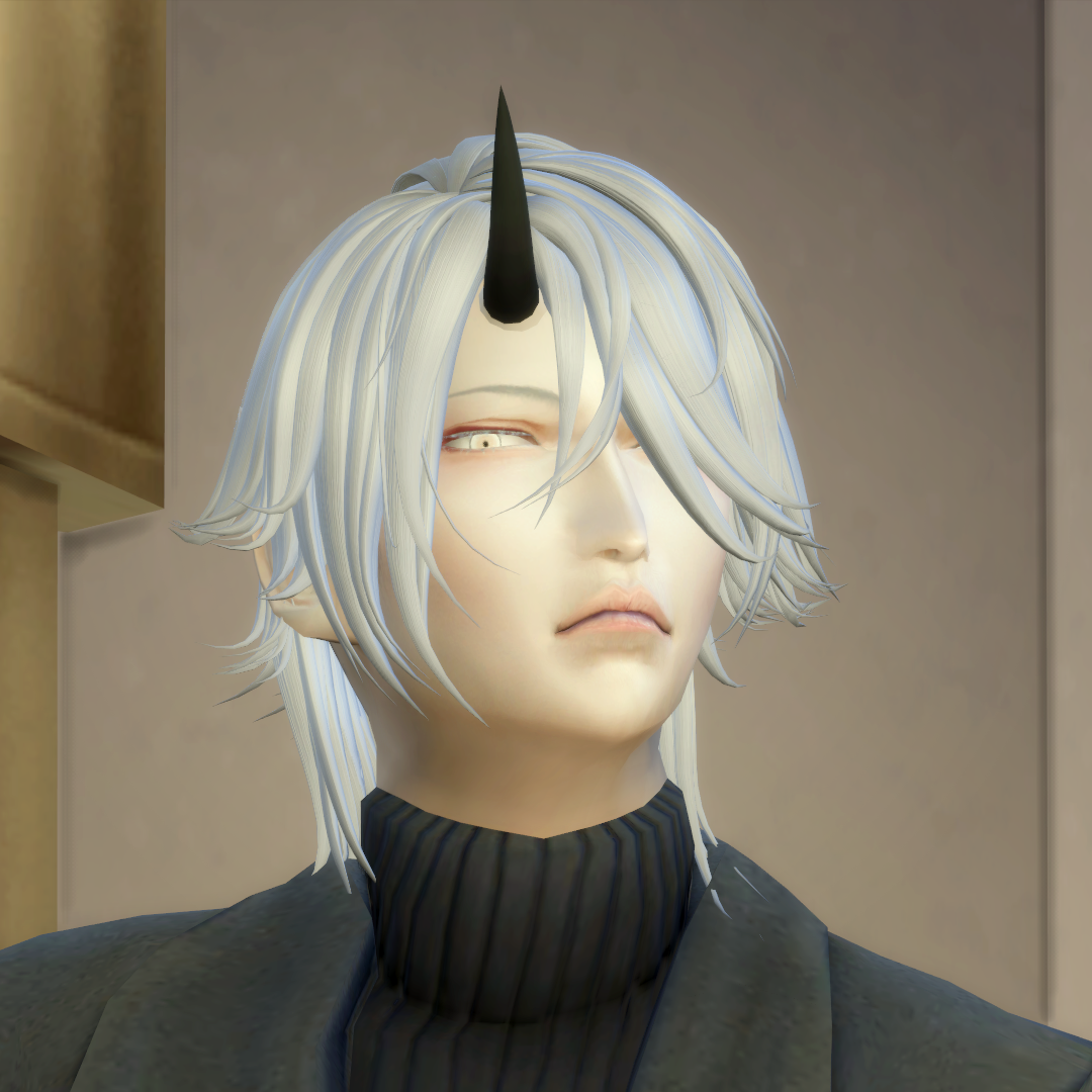 Horns - Oni 01 - One Side - Right - The Sims 4 Create a Sim - CurseForge