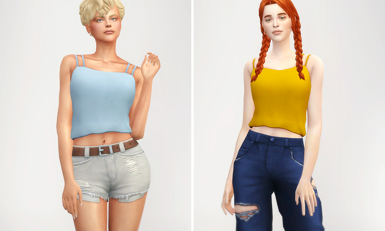 Basic Sleeveless T-Shirt - The Sims 4 Create a Sim - CurseForge