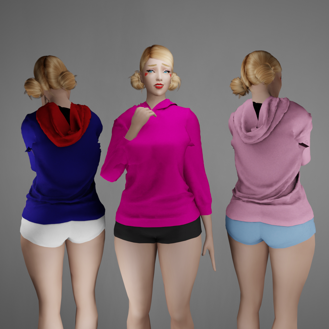 Hoodie and short set - The Sims 4 Create a Sim - CurseForge