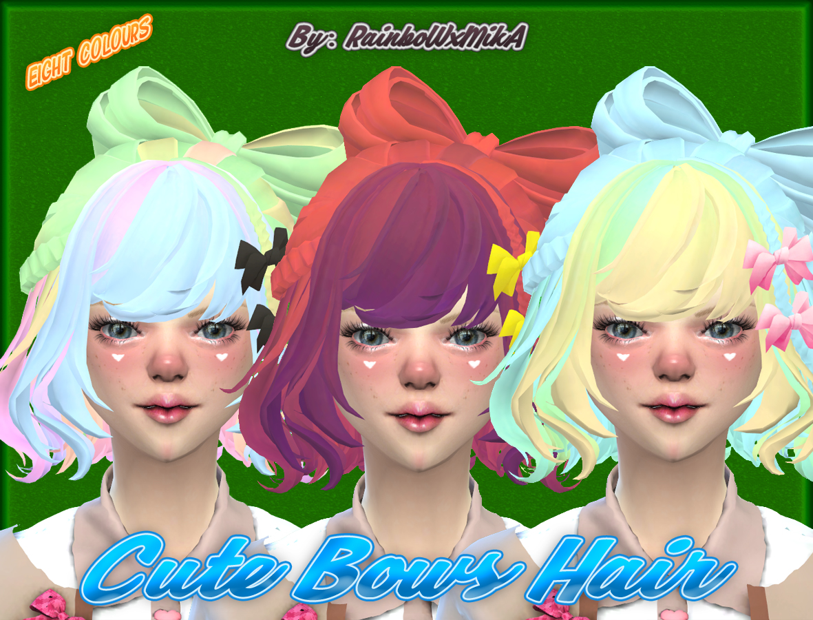 Cute Bows Hair - The Sims 4 Create a Sim - CurseForge