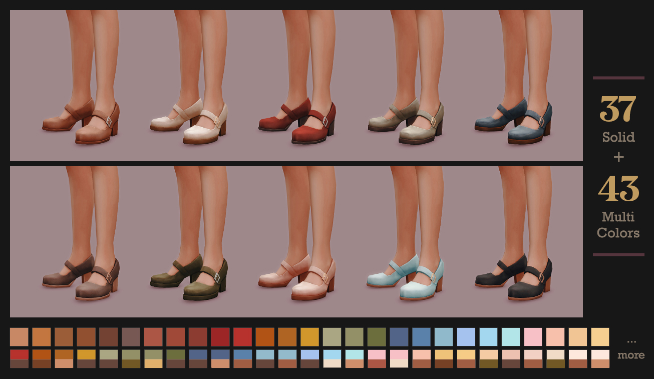 Paranormal Mary Jane Recolor - 80 Swatches - The Sims 4 Create a Sim ...