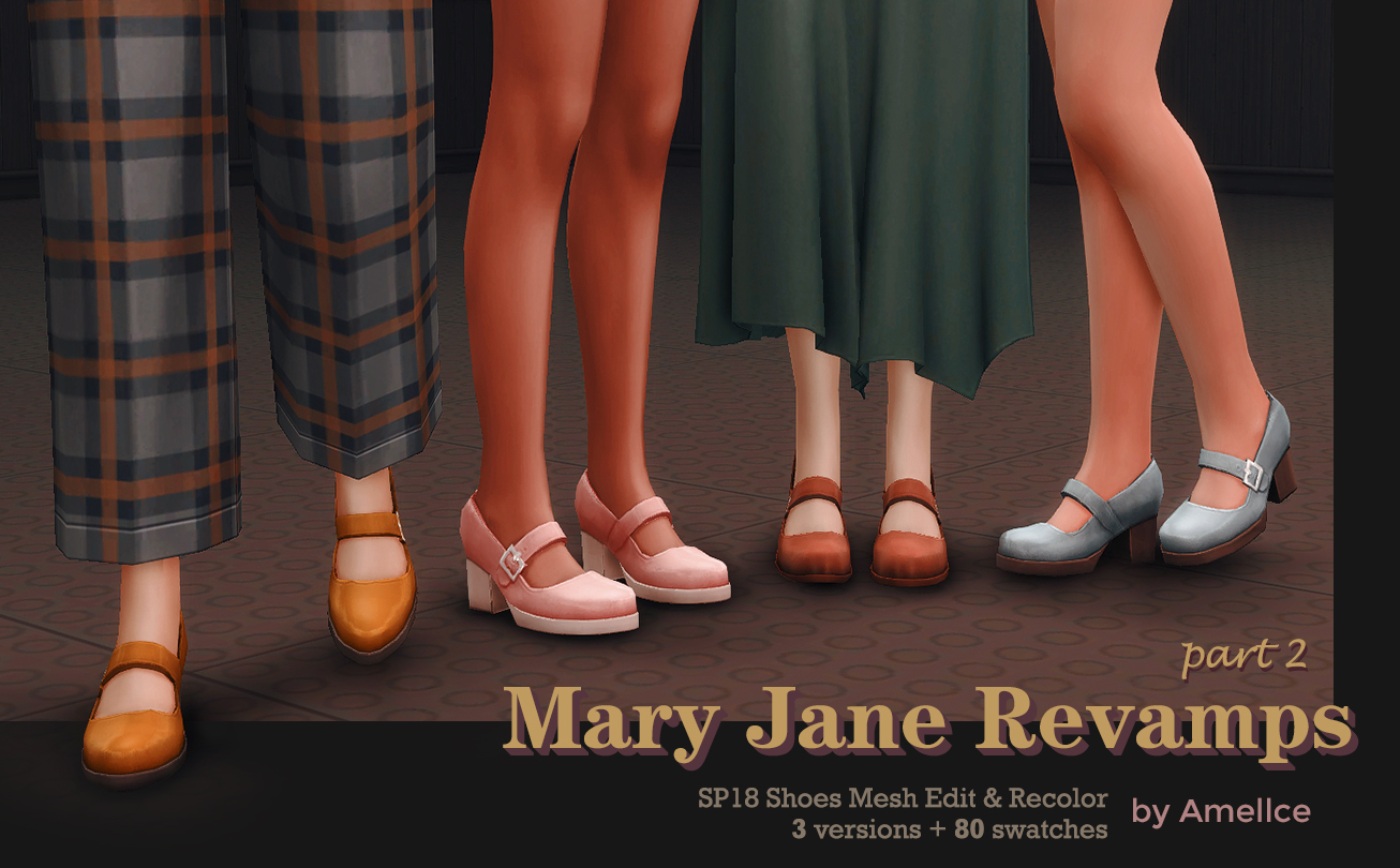 Paranormal Mary Jane Revamp V3 - 90 swatches - The Sims 4 Create a Sim ...