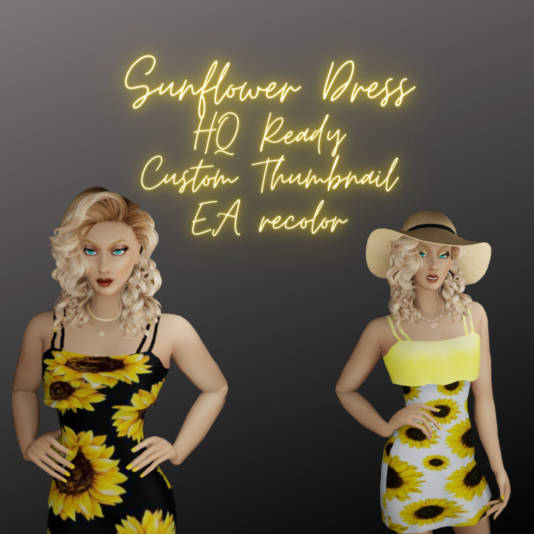 Sunflower Dress - The Sims 4 Create a Sim - CurseForge