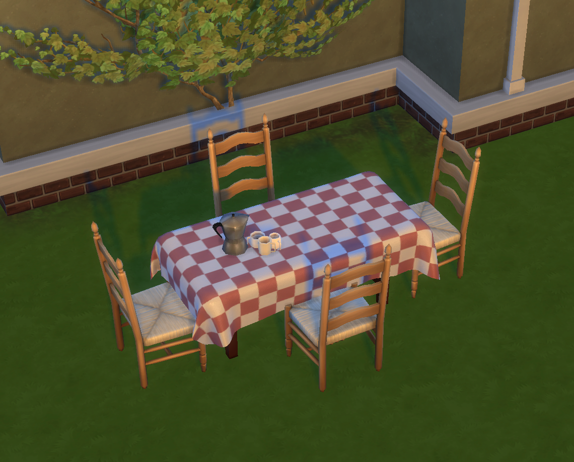 Chequered tablecloth table - The Sims 4 Build / Buy - CurseForge