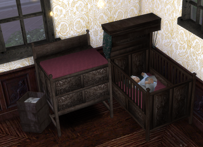 SDA Medieval Changing Table + Diaper Trash Can - The Sims 4 Build / Buy ...